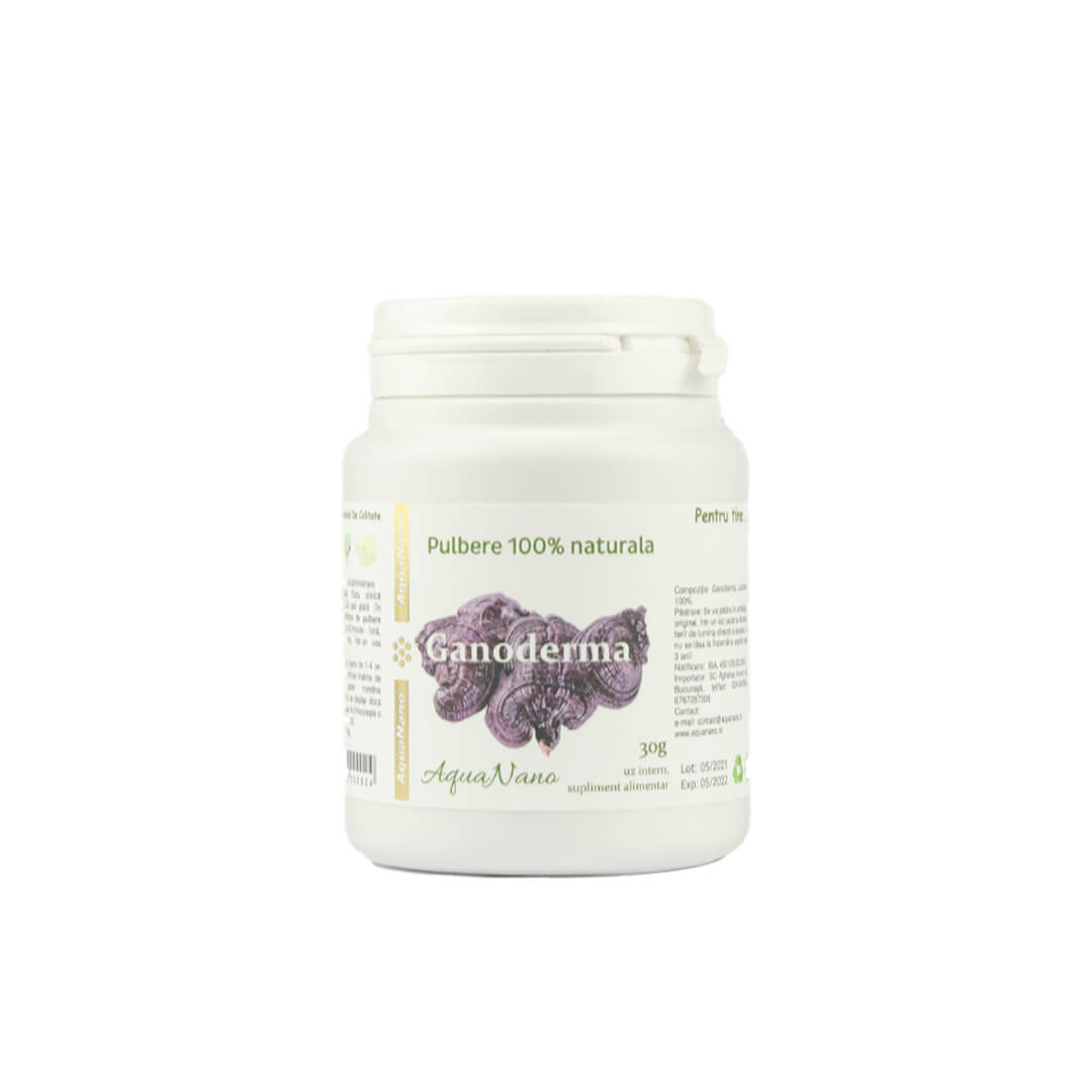 Ganoderma Lucidum Pulbere, 30g | AquaNano | ViataVerdeViu.ro