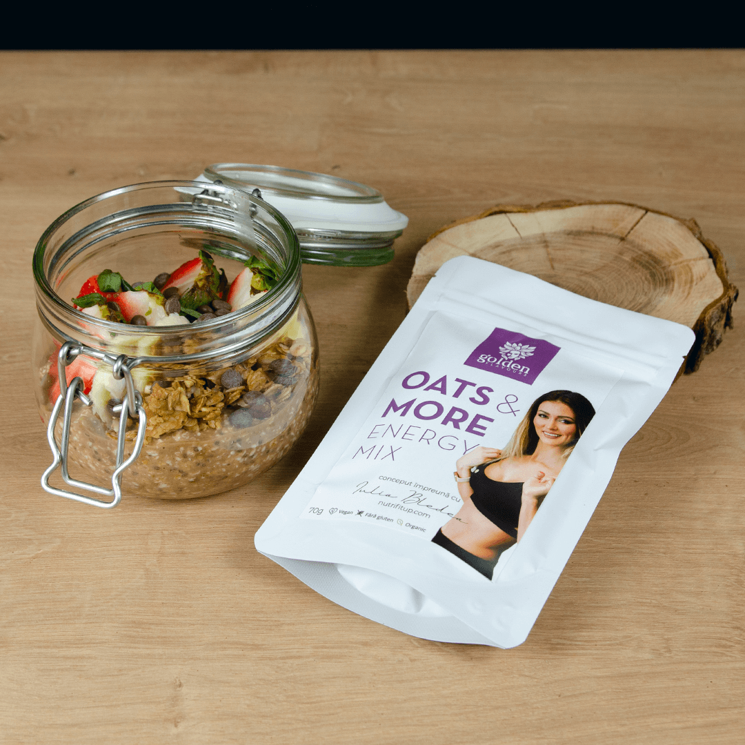 Oats & More Energy Mix ECO, 70g | Golden Flavours | ViataVerdeViu.ro